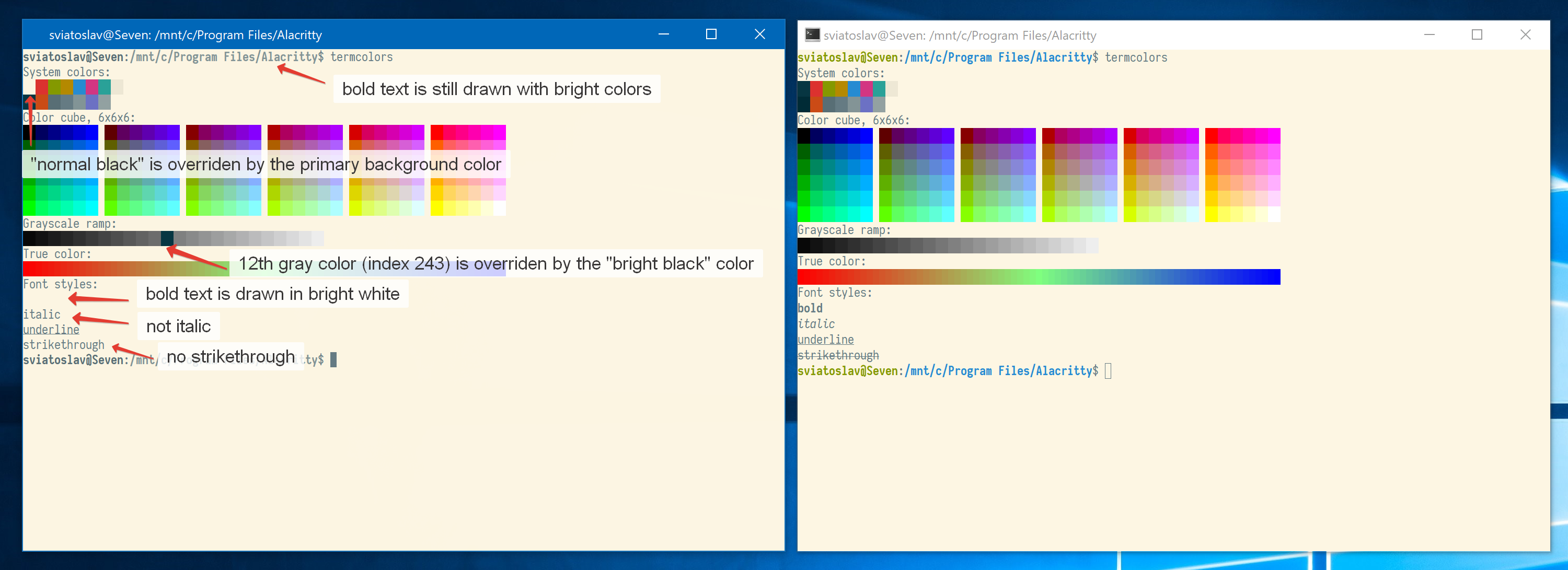 All colored, bold text displayed as bright (Windows) · Issue #2979 ...
