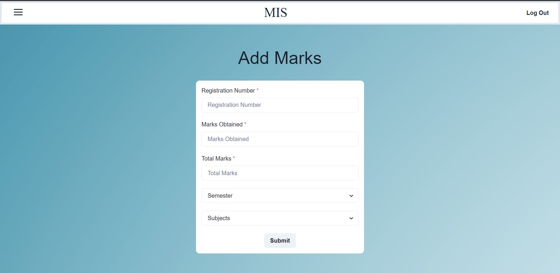 Github Iamthehr Students Marks Administration System