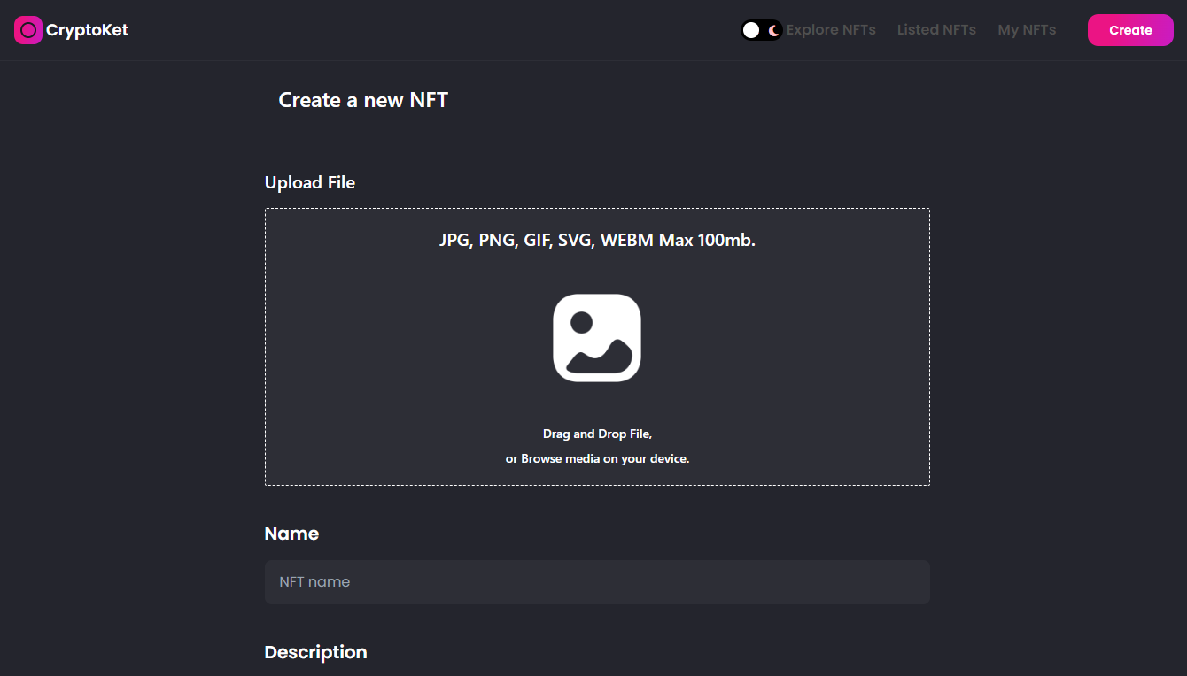 GitHub - hksirya/NFTMarketplace