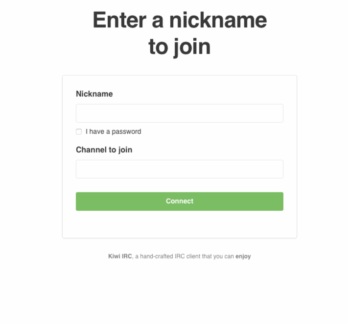 Connection Screen UI · Issue #100 · kiwiirc/kiwiirc · GitHub