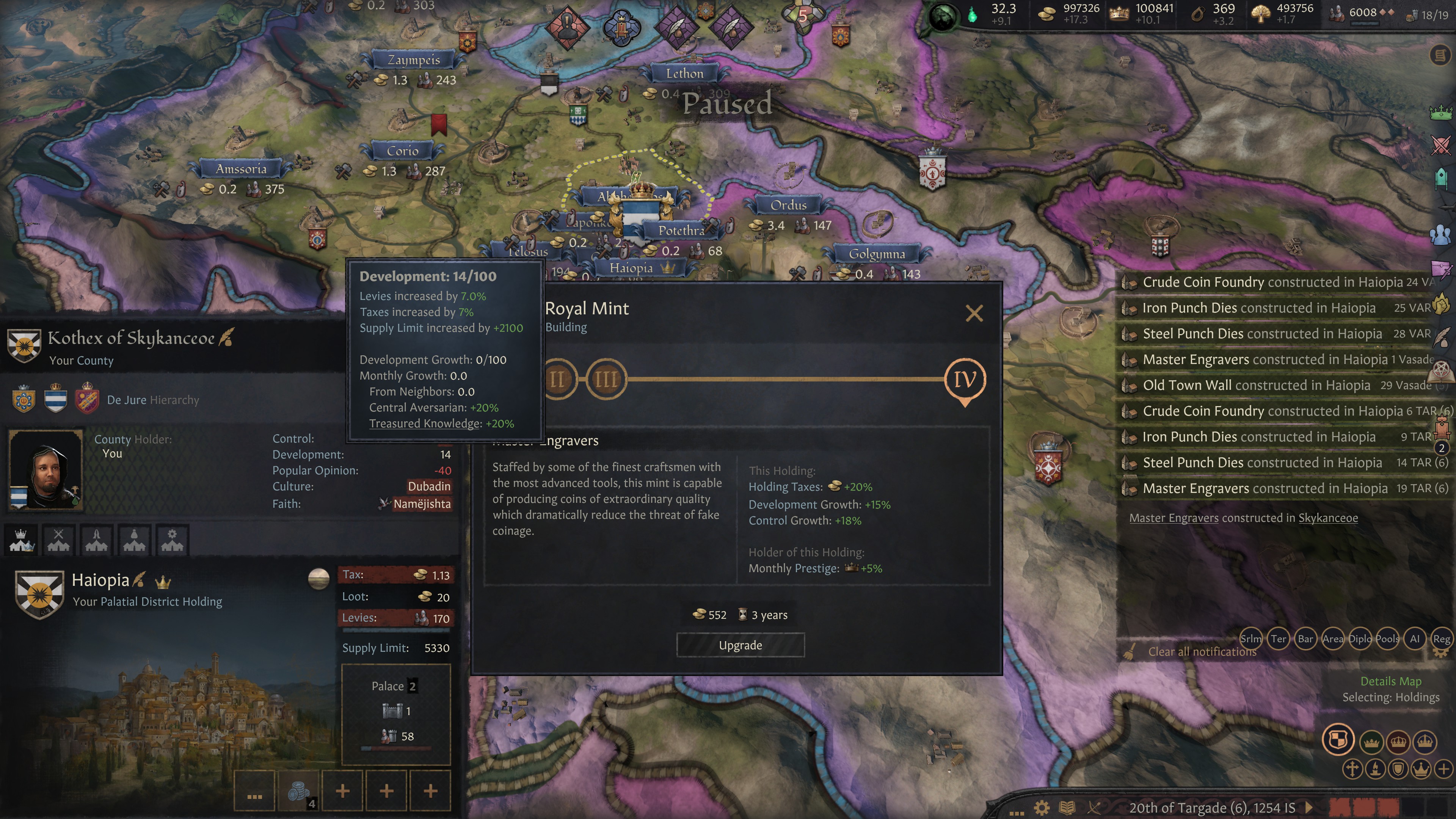 Royal Mint building line does not apply certain buffs · Issue #204 · ThePinkPanzer/Godherja ...