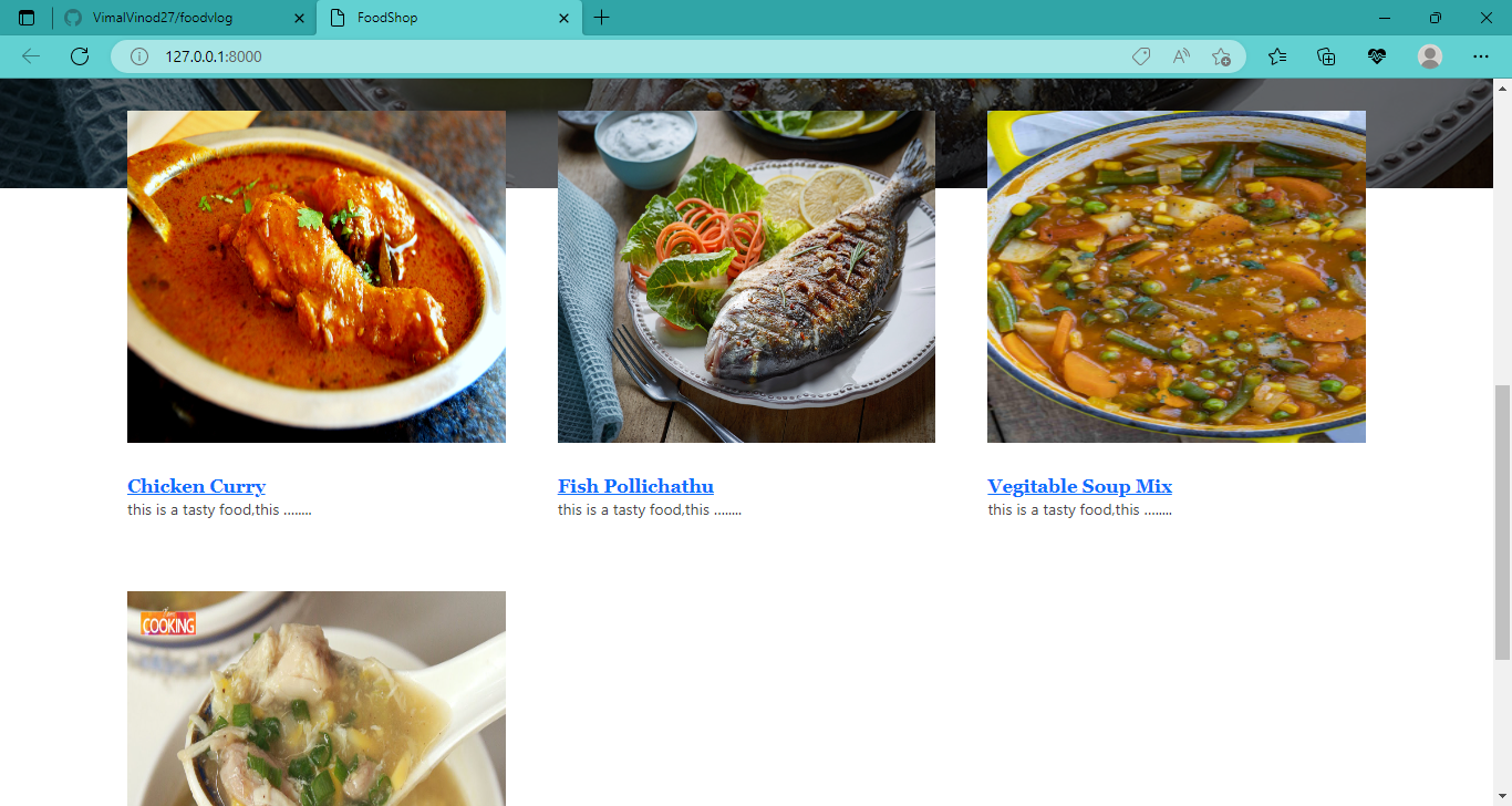 GitHub - VimalVinod27/foodvlog