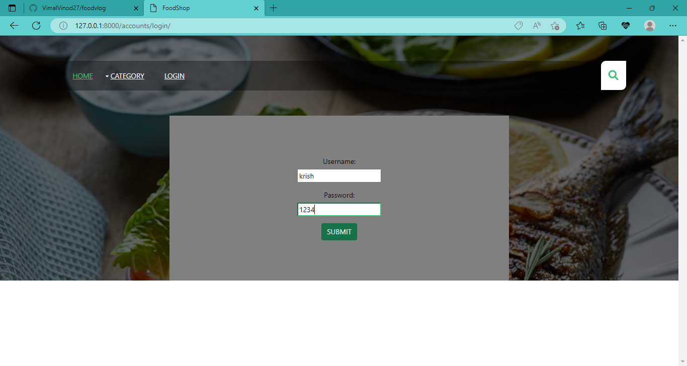 GitHub - VimalVinod27/foodvlog