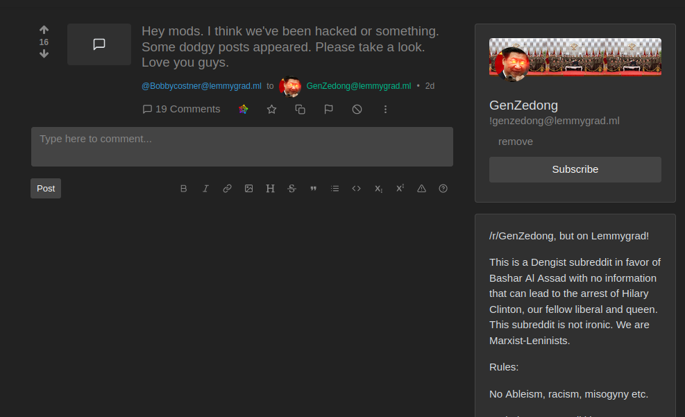 When viewing post in blocked community, all comments are hidden · Issue #2357 · LemmyNet/lemmy ...