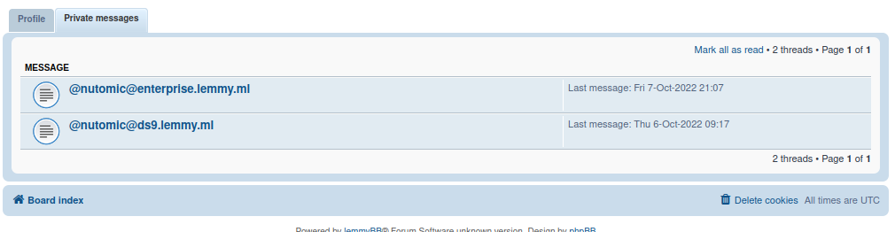 API to retrieve private messages by thread · Issue #2529 · LemmyNet/lemmy · GitHub