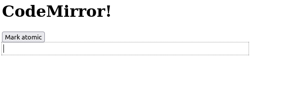 Atomic ranges only works when using minimalSetup · Issue #923 · codemirror/dev · GitHub