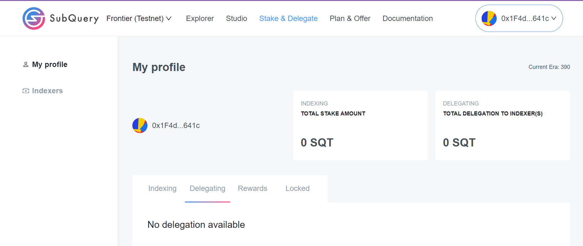 Service agrement and Delegator page not displaying as expected. · Issue #948 · subquery/subql ...