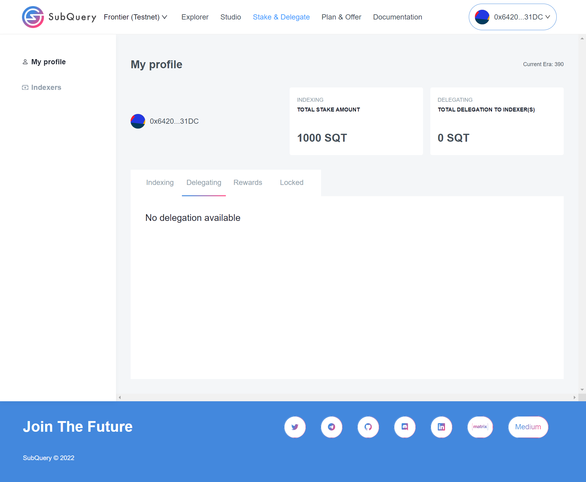 Service agrement and Delegator page not displaying as expected. · Issue #948 · subquery/subql ...