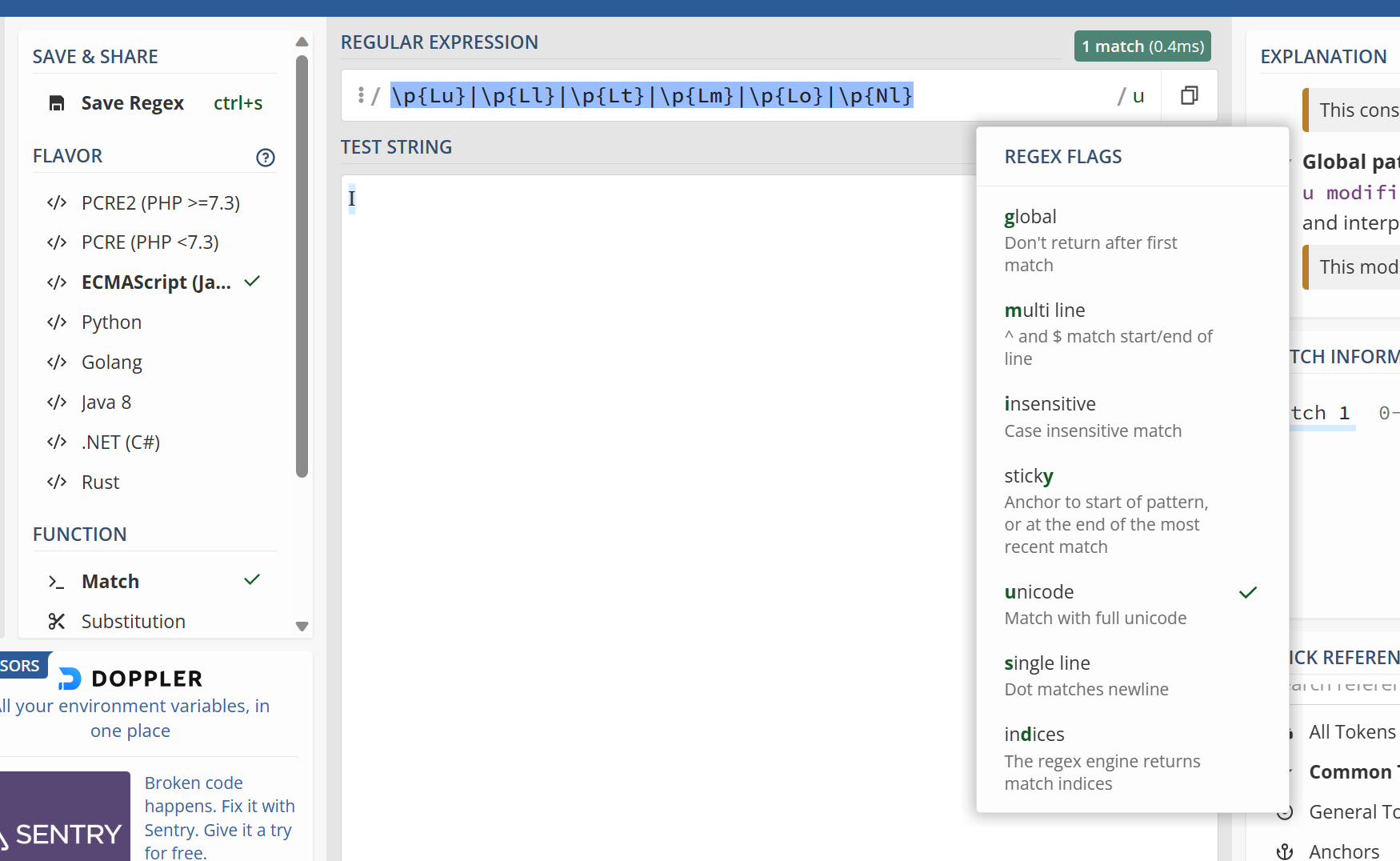 [Bug] In monarch language definition, regex does not support unicode match. · Issue #3926 ...