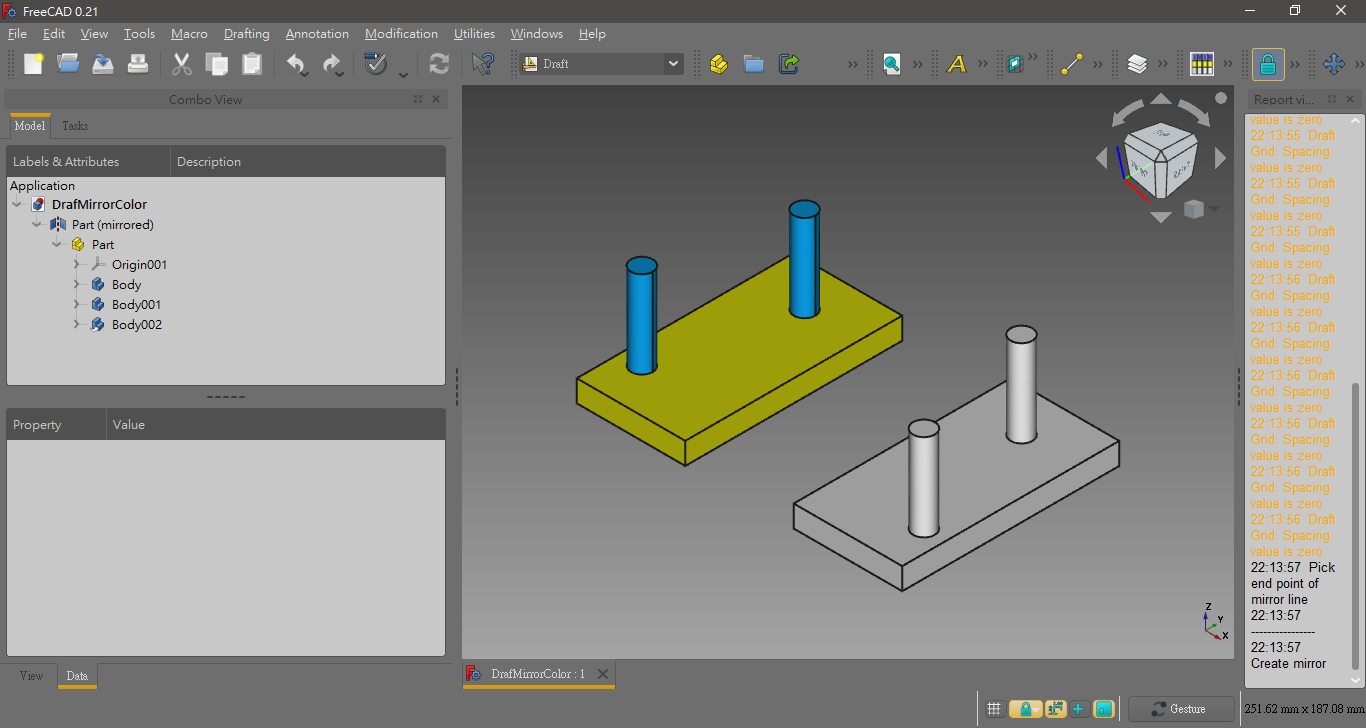  Feature Re When Using Draft To Mirror A Part Can Keep The Same 