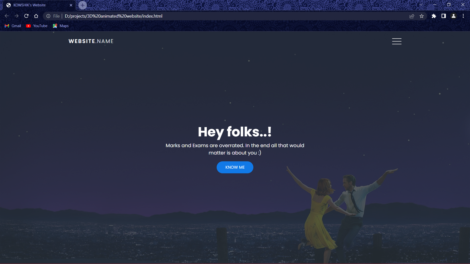 GitHub - Kowshik-me/3d-animatedweb: simple 3D animated website where ...