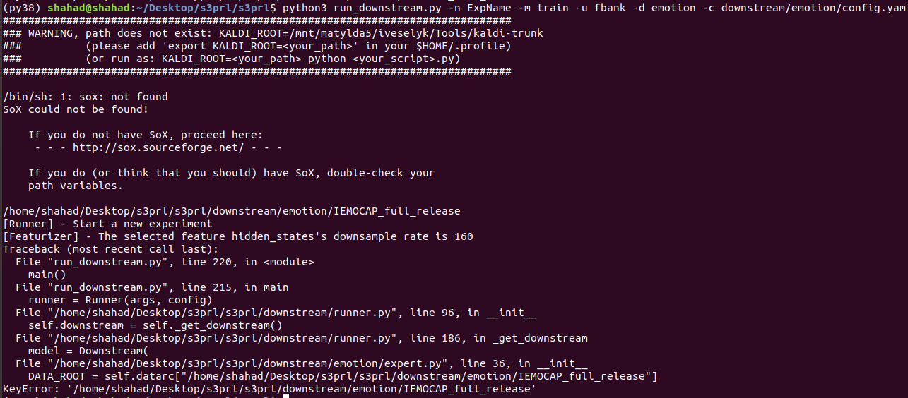 ER training on a new dataset · Issue #325 · s3prl/s3prl · GitHub