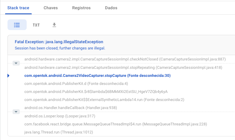 Crashlytics Error Com Opentok Android Camera2videocapturer Stopcapture · Issue 676 · Opentok