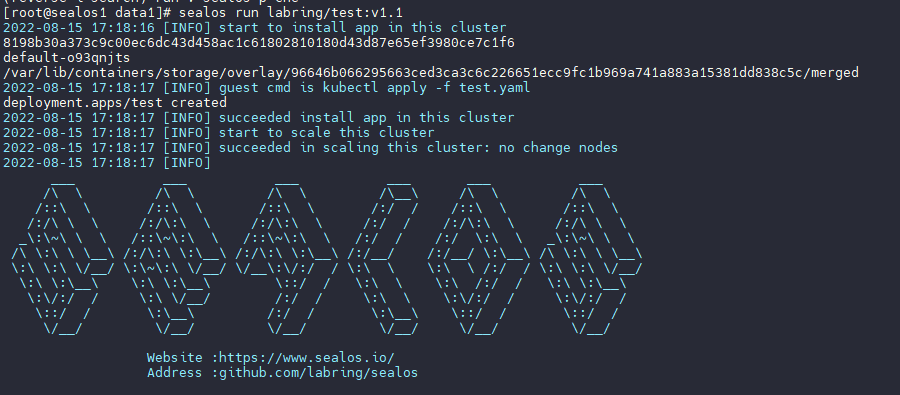 Question: after 'sealos apply -f Cluster' create some diy application，delete by helm ，then use ...