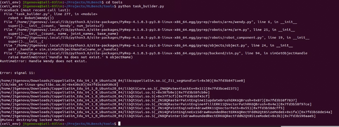 Handle does not exist. · Issue #167 · stepjam/RLBench · GitHub