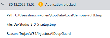 F-Secure Deepguard antivirus claims this has a Trojan! · Issue #1013 ...