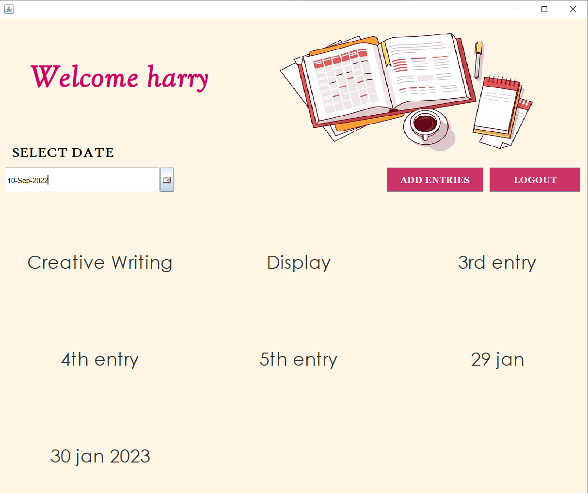 GitHub - Aditipareek1/Diary-Entry-System