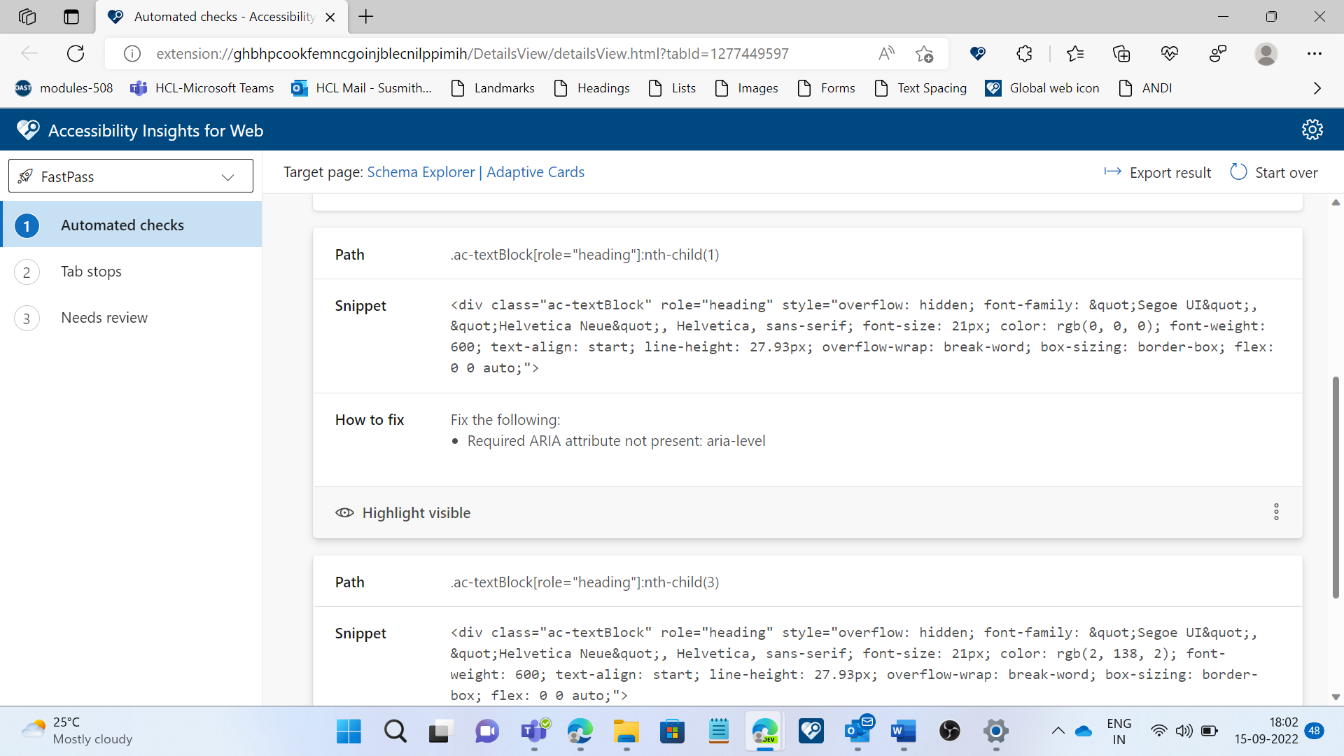 Adaptive Card Schema Explorer Ensures Elements With Aria Roles Have All Required Aria 
