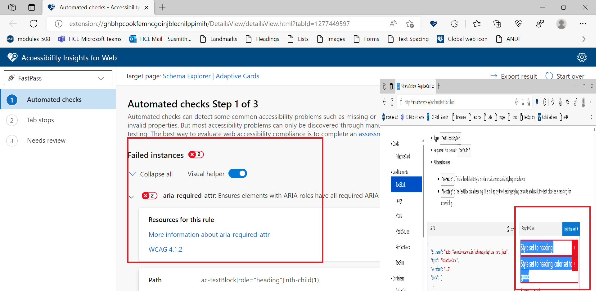 [Adaptive Card-Schema Explorer]: Ensures elements with ARIA roles have all required ARIA ...
