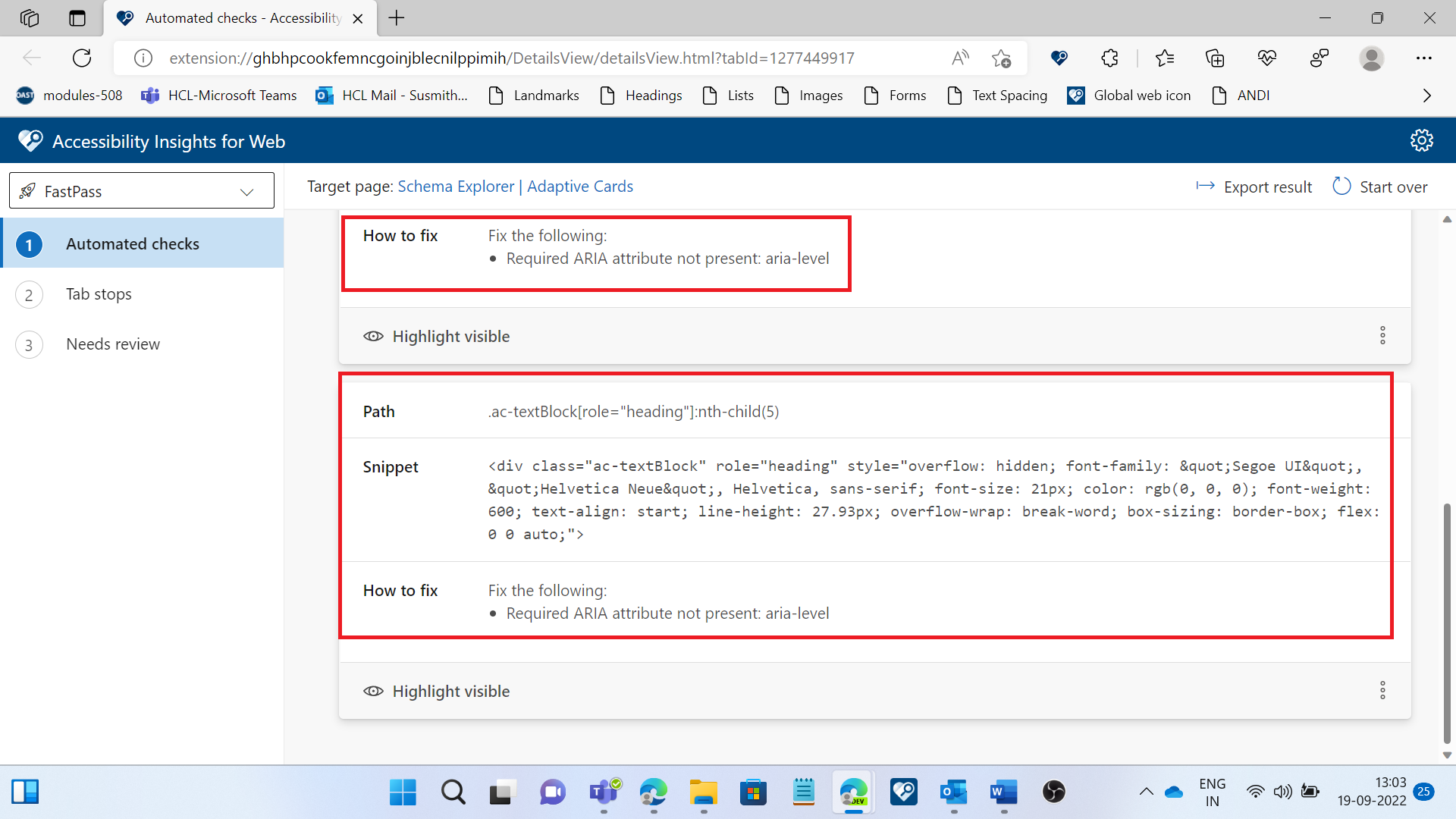 [Adaptive Card-Schema Explorer]: Ensures elements with ARIA roles have ...