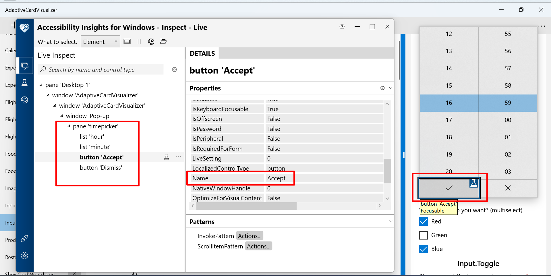 {Freeway-Bug} [Adaptive Cards> InputsWithValidation.json> Input.Toggle]: Voice access user is ...