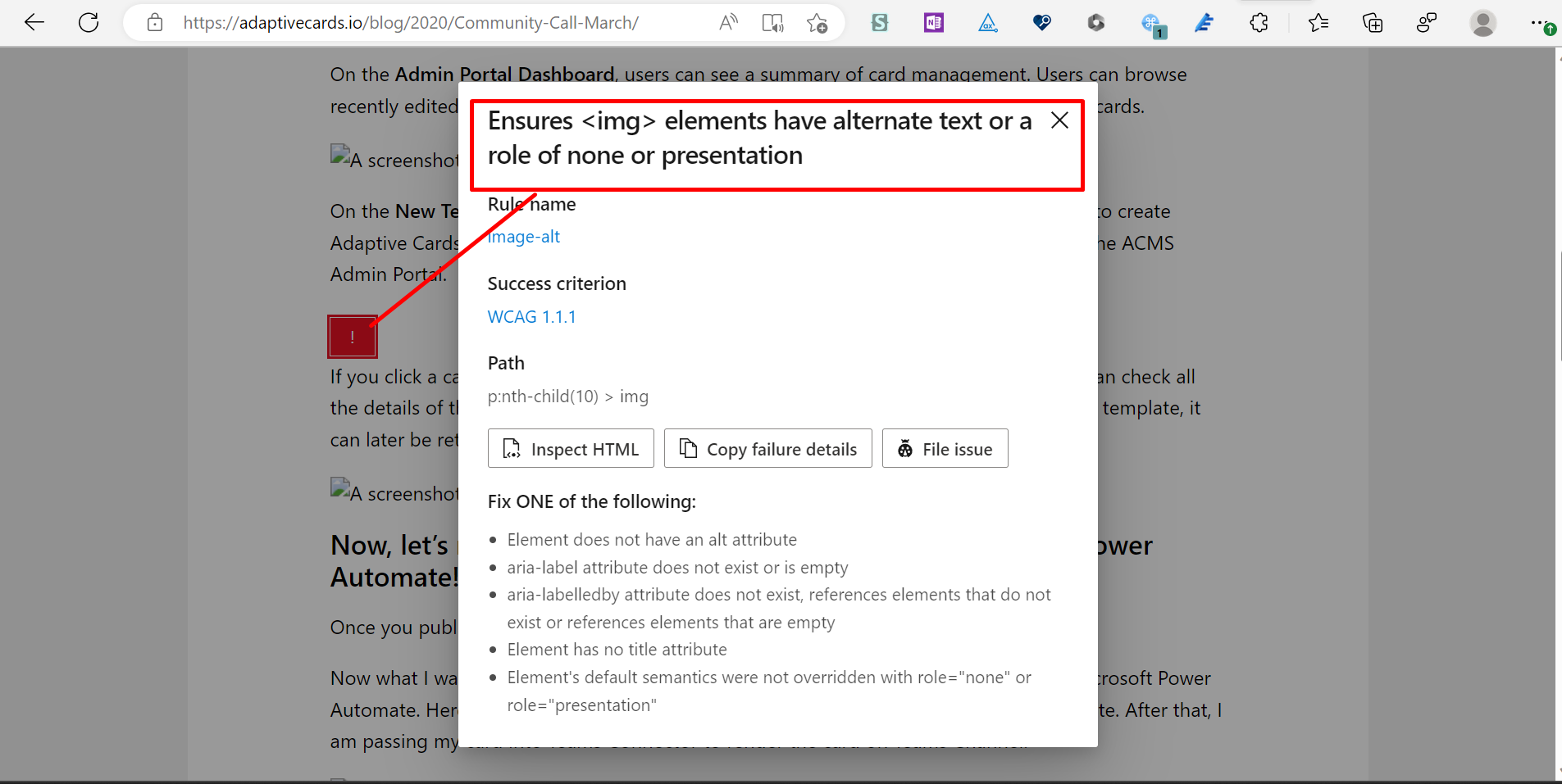 [Adaptive Cards> Blogs> Community Call - March 12, 2020]: Ensures ...
