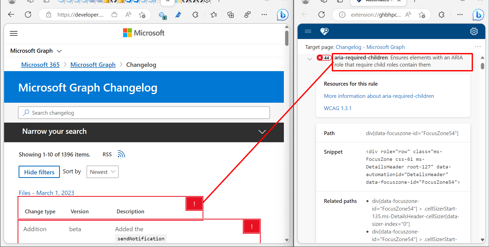 [Microsoft Graph Toolkit Playground]: Ensures element with an ARIA role that require child roles ...