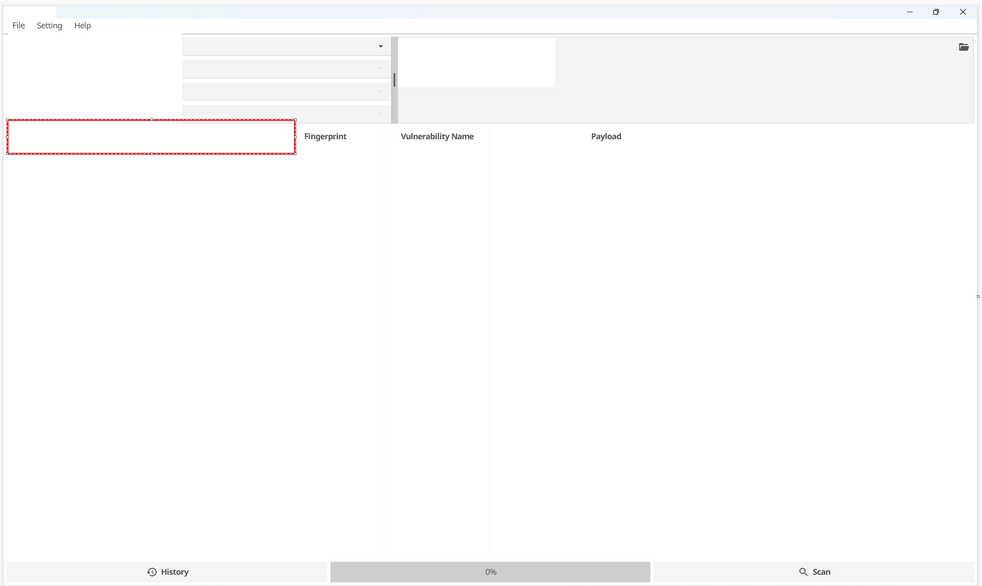 When in small window mode, moving the Table scroll bar to the last position and then clicking on ...