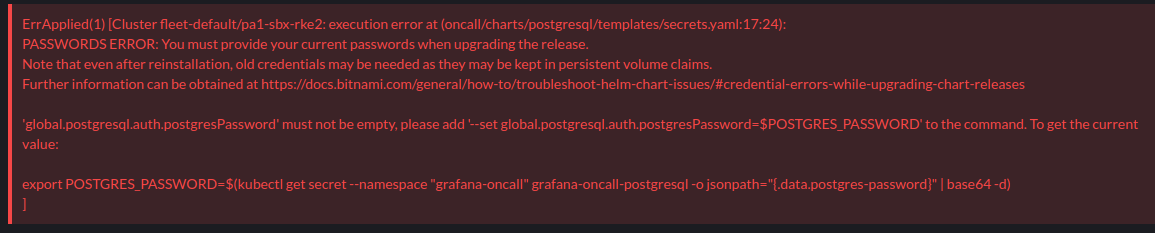 [part:deployment/helm bug] Cannot complete helm installation - missing database password · Issue ...
