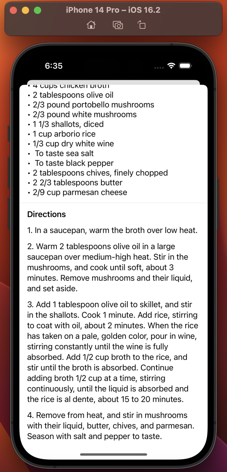 GitHub - seymagizem/Recipe-App: MVVM Recipe App Clone with Swift