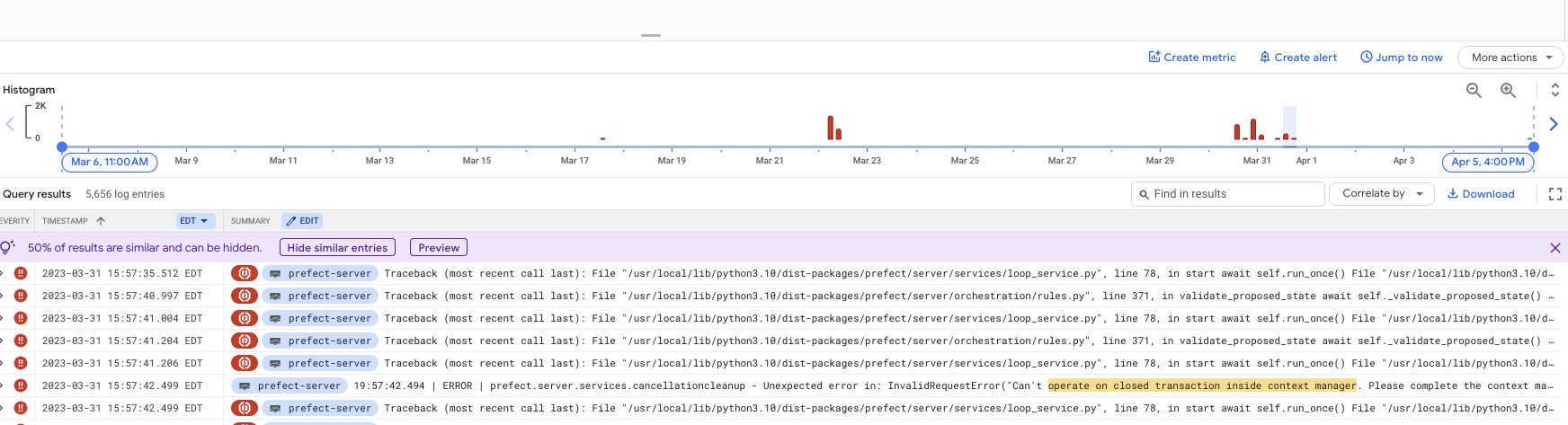 CancellationCleanup service locking up DB · Issue #9120 · PrefectHQ/prefect · GitHub