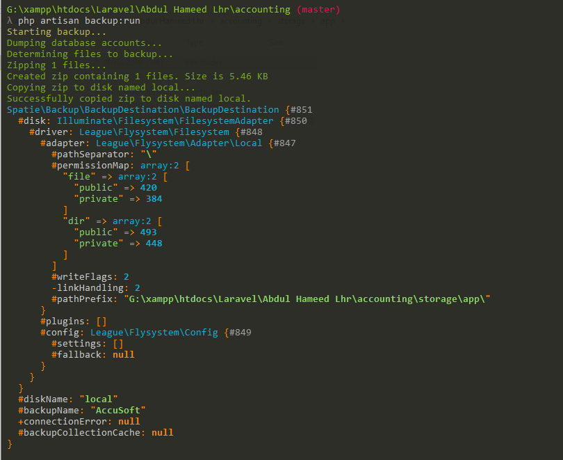 Unable to get zip file name · Issue #864 · spatie/laravel-backup · GitHub