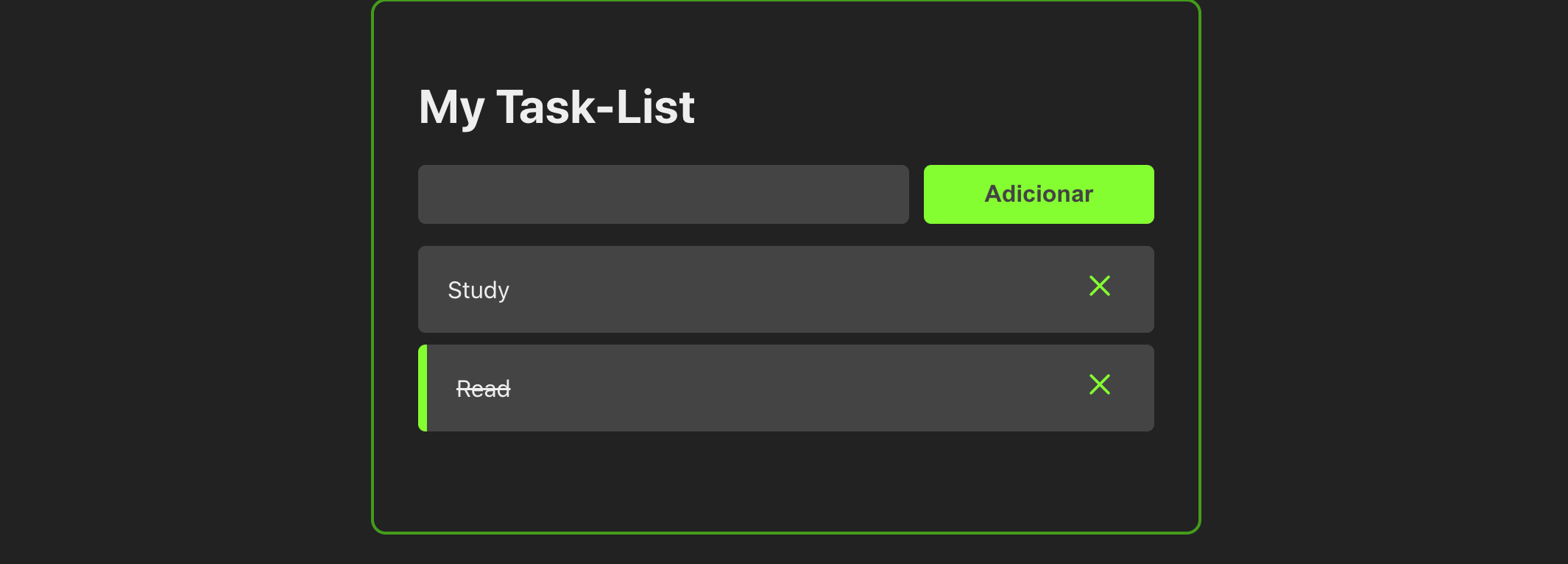 GitHub - devcarolinealmeida/task-list-react: My first React App