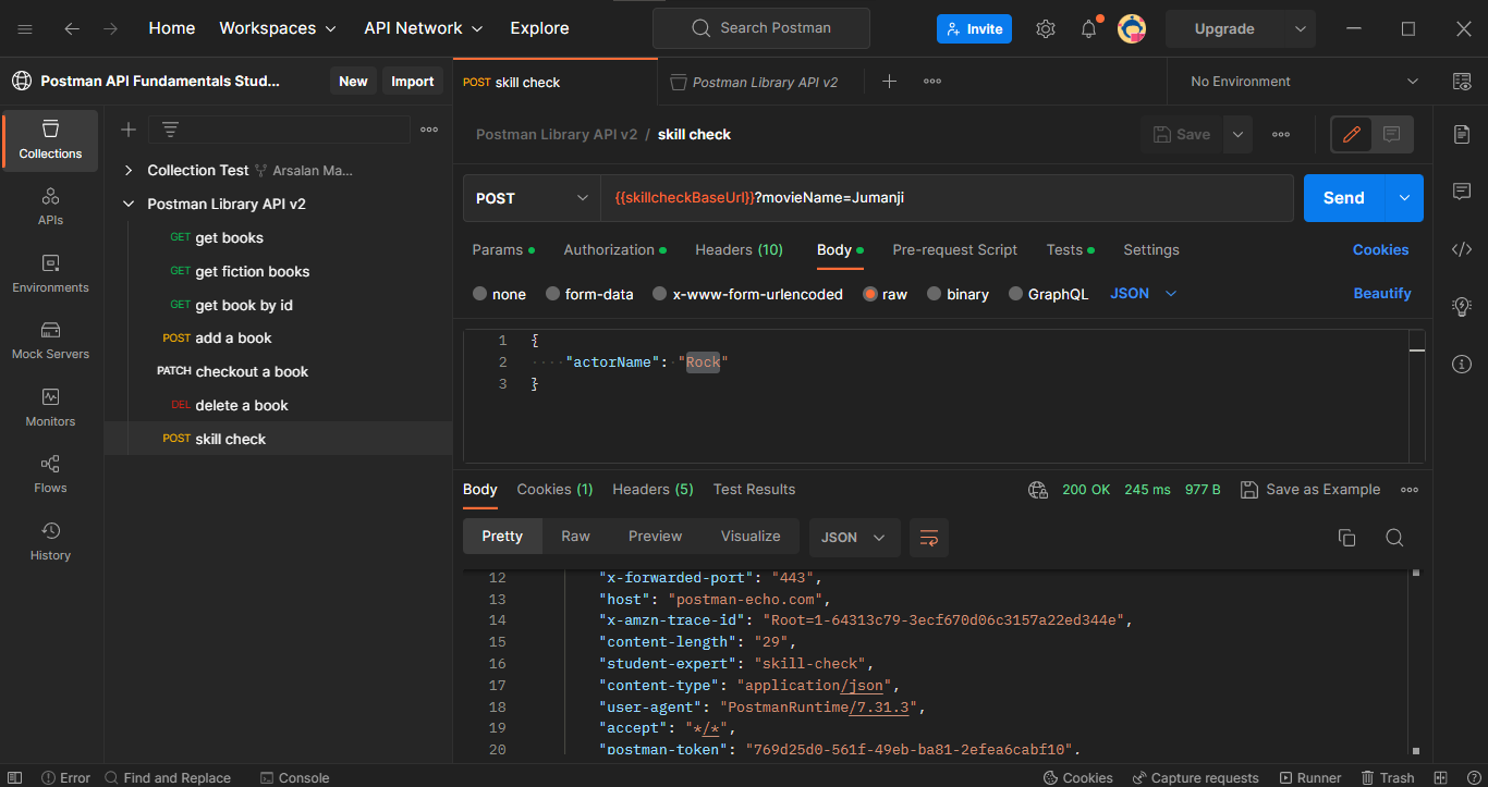 Bug The Last Test On Skillcheck Section Shows An Error · Issue 11902 · Postmanlabspostman