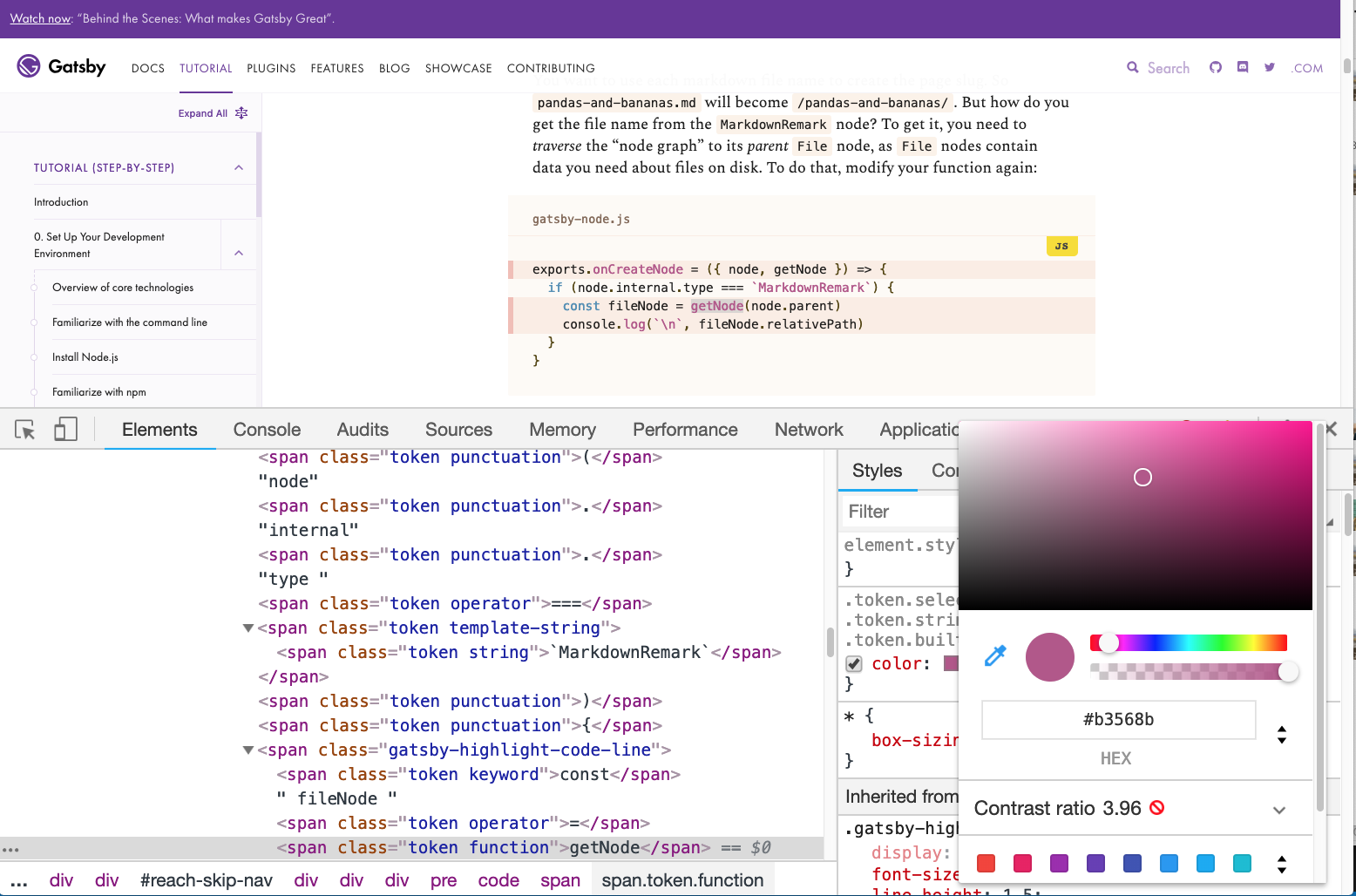 Improving code examples · Issue #11200 · gatsbyjs/gatsby · GitHub