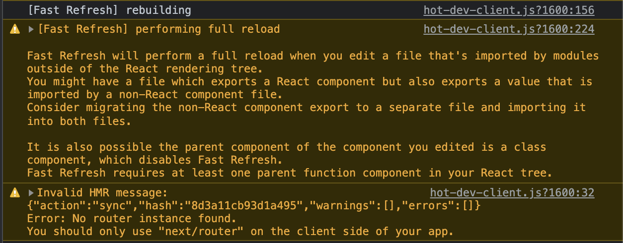 FastRefresh always performing full reload · Issue #31965 · vercel/next.js · GitHub