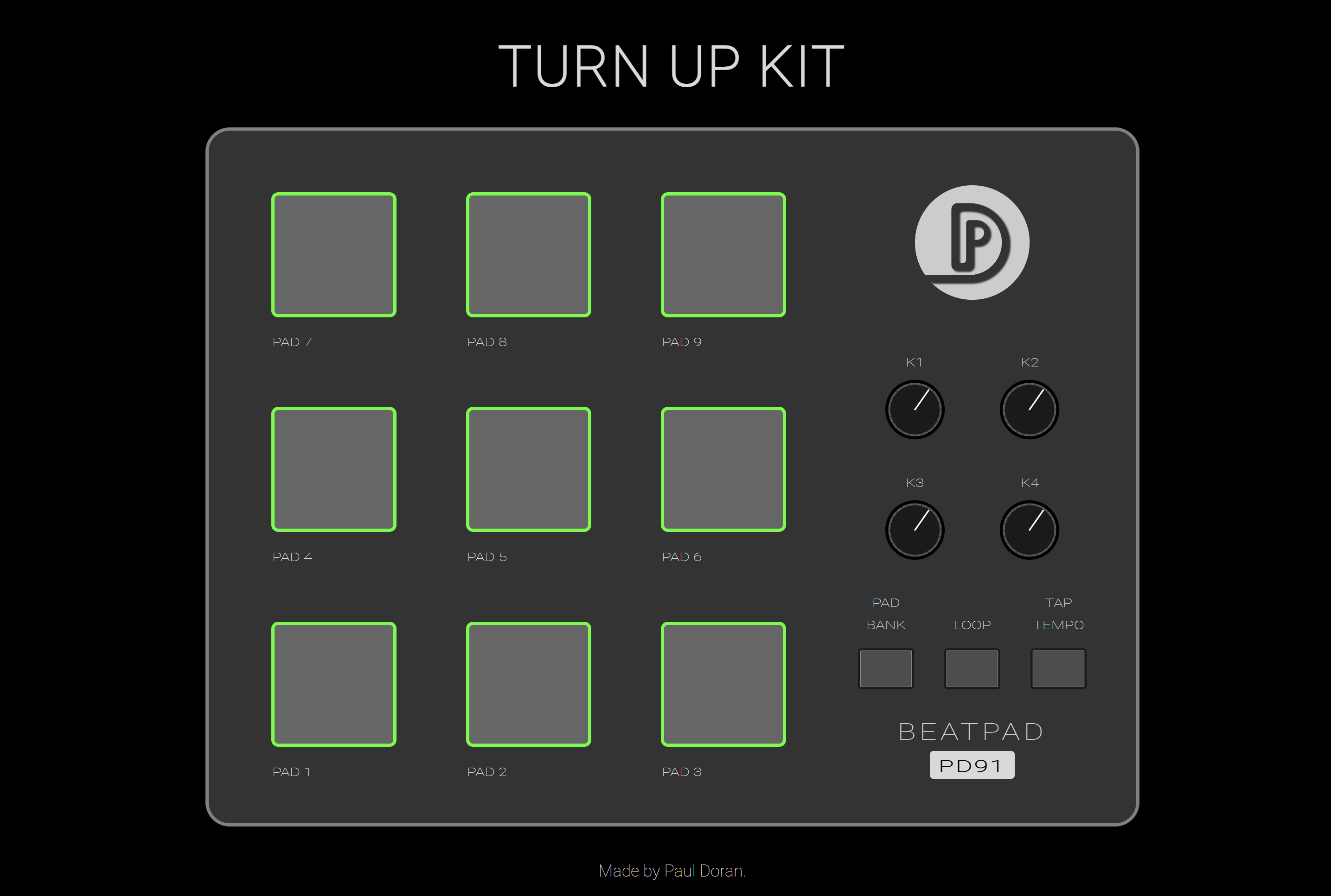GitHub - paul-doran/beatpad: beat pad to make beats