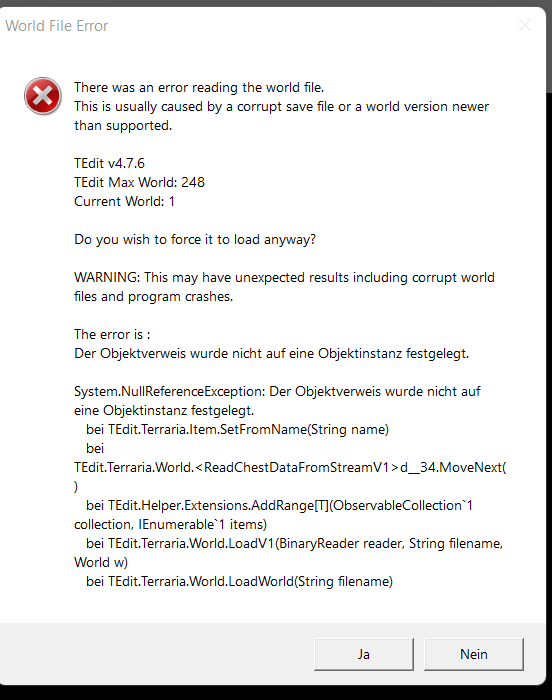 Error While Opening A Map From V1432 Build 863 · Issue 1619 · Teditterraria Map Editor 