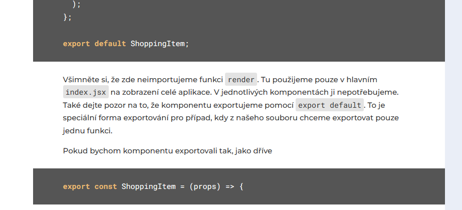 Držet se konzistentně pouze pojmenovaných exportů · Issue #393 · Czechitas-podklady-WEB/daweb ...