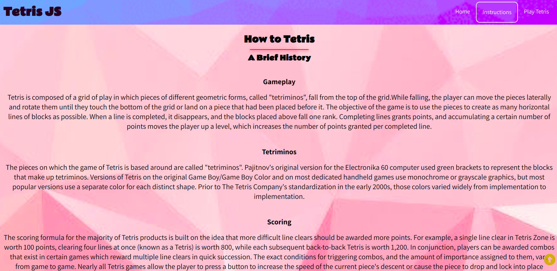 Tetris Game · Issue #412 · TusharKesarwani/Front-End-Projects · GitHub