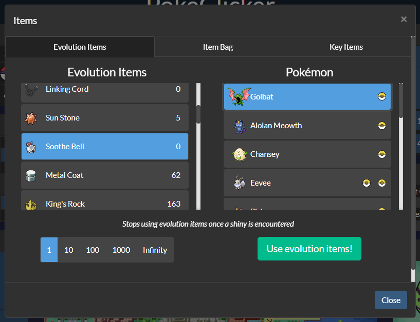 [SUGGESTION] Pokédex, Evolution Items and Profile layout changes ...