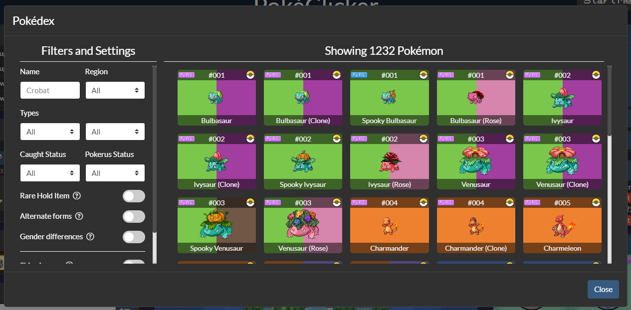 [SUGGESTION] Pokédex, Evolution Items and Profile layout changes ...