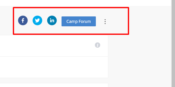 Topic Detail Page : social media icons should be center aligned with camp forum button · Issue ...