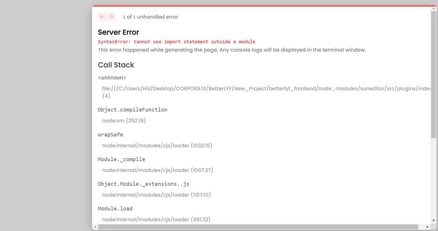 Syntaxerror Cannot Use Import Statement Outside A Module · Issue 1133 · Jihong88suneditor