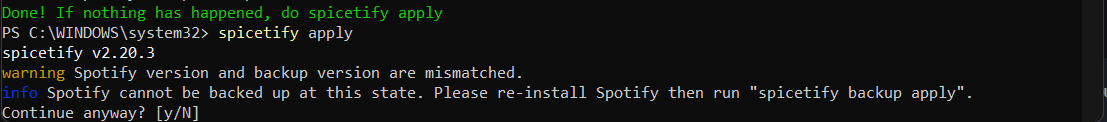 Spotify Blank Shows Error In Powershell · Issue 964 · Spicetifyspicetify Themes · Github 