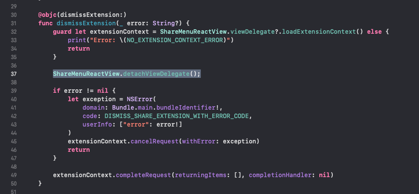 Fatal error if re-do share (iOS) · Issue #135 · Expensify/react-native-share-menu · GitHub