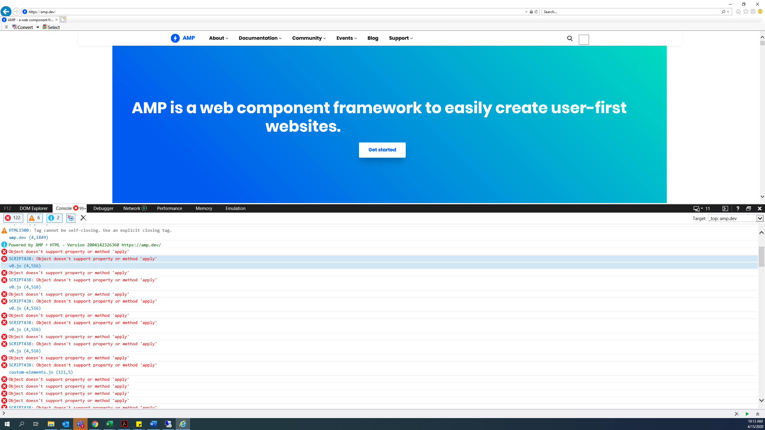 Amp Broken In Ie11 · Issue 27775 · Ampprojectamphtml · Github 