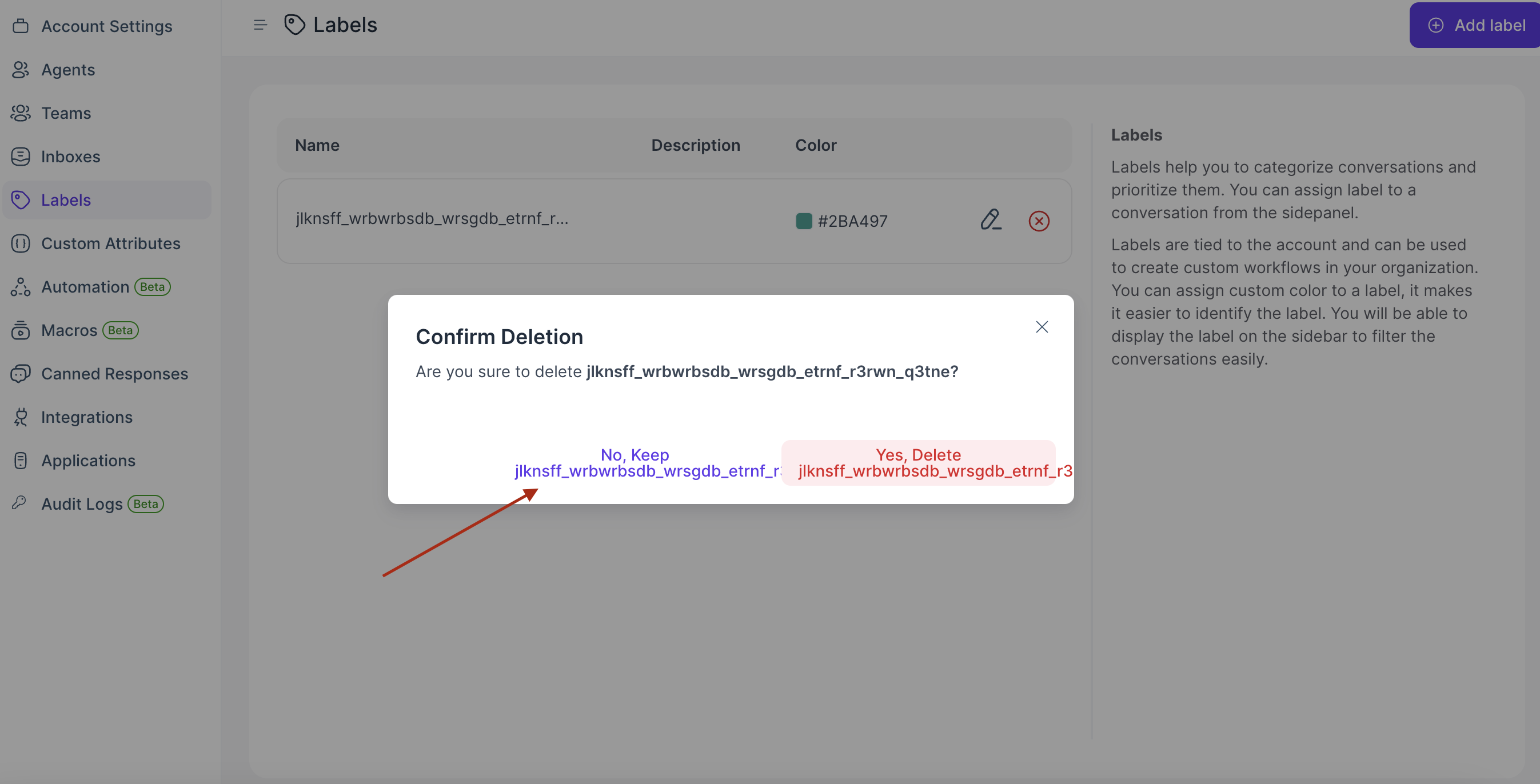 [CW-1900] UI issue on Confirm Deletion pop up window · Issue #7197 · chatwoot/chatwoot · GitHub