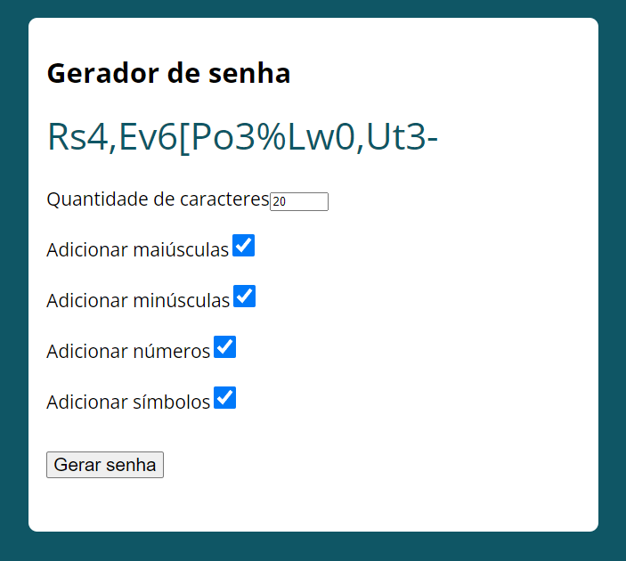 GitHub - AllisonSilveiraDev/GeradorDeSenha