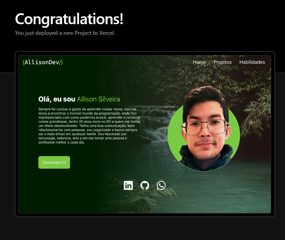 GitHub - AllisonSilveiraDev/portfolio